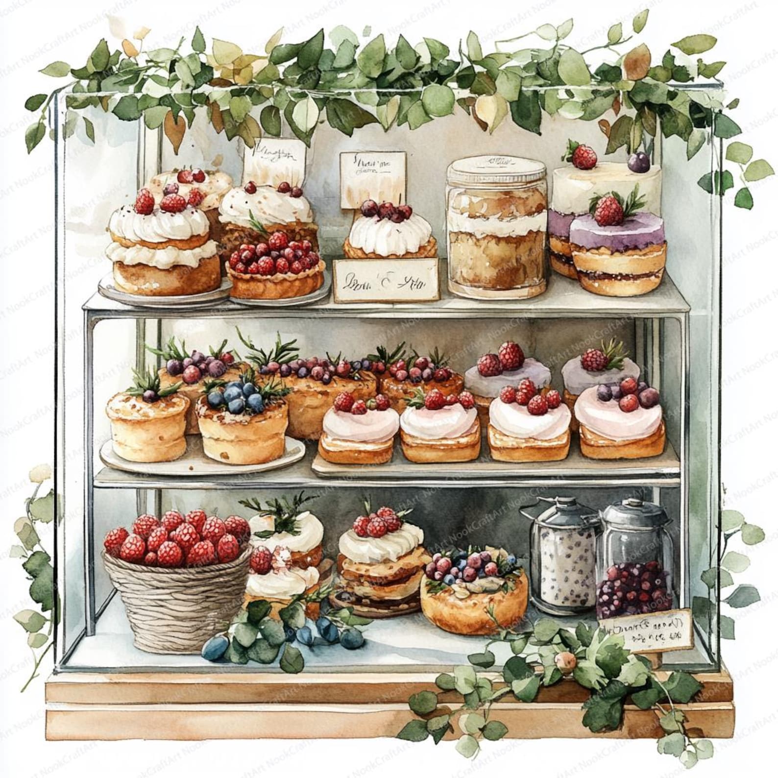 24 Bakery Spring Pastries Clipart | Delightful Sweet Treats Collection ...