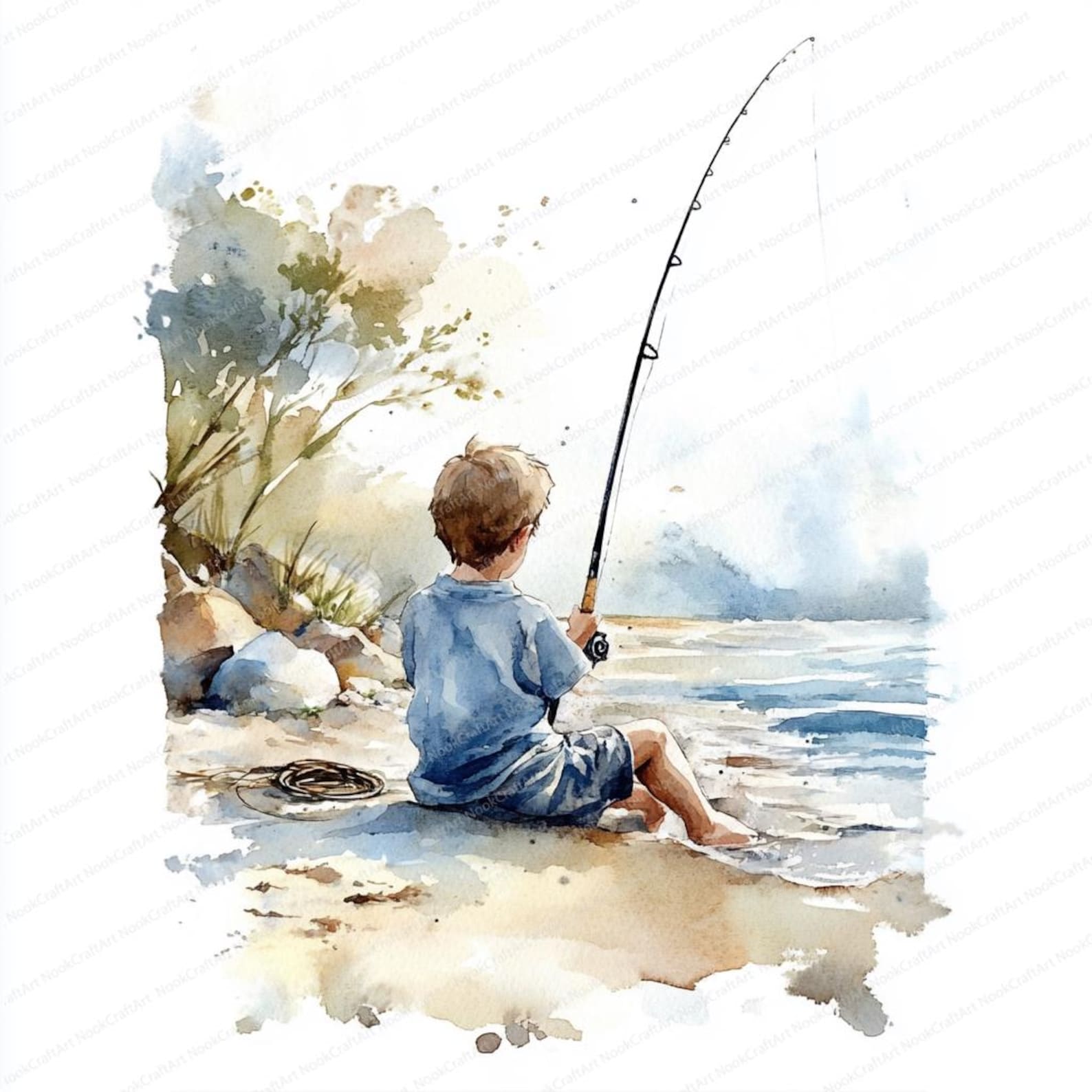 14 Kid Fishing Clipart | Boy With Fishing Rod Clipart | Printable ...