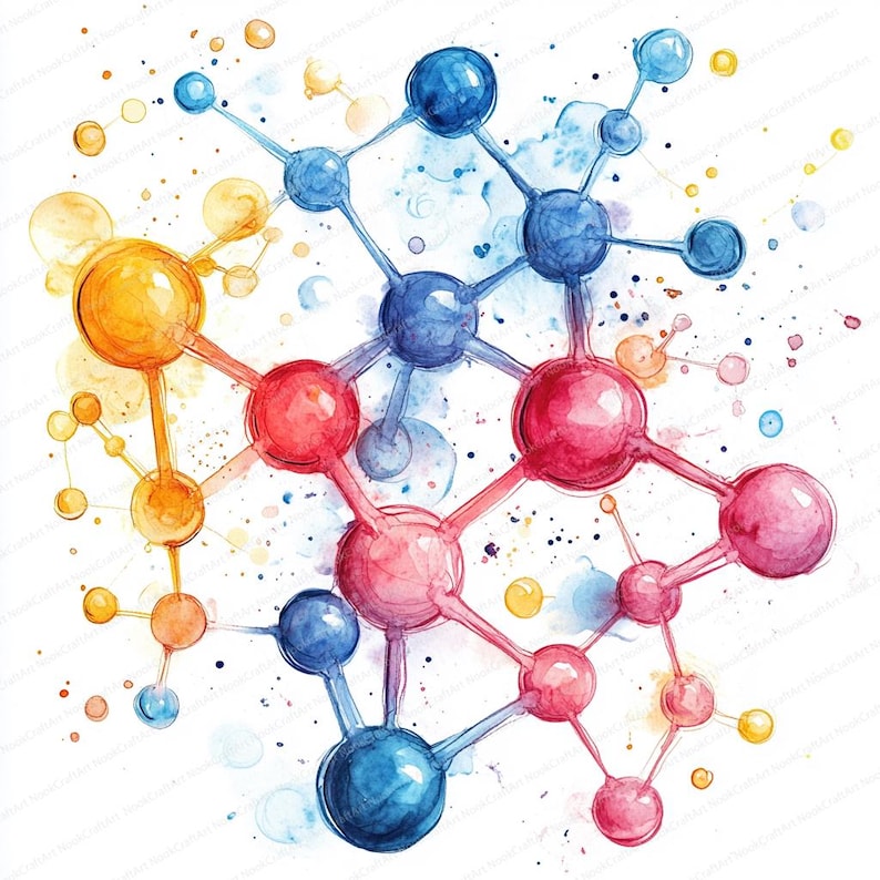 20 Atomic Clipart Collection | Molecules & Atoms Design | Printable ...