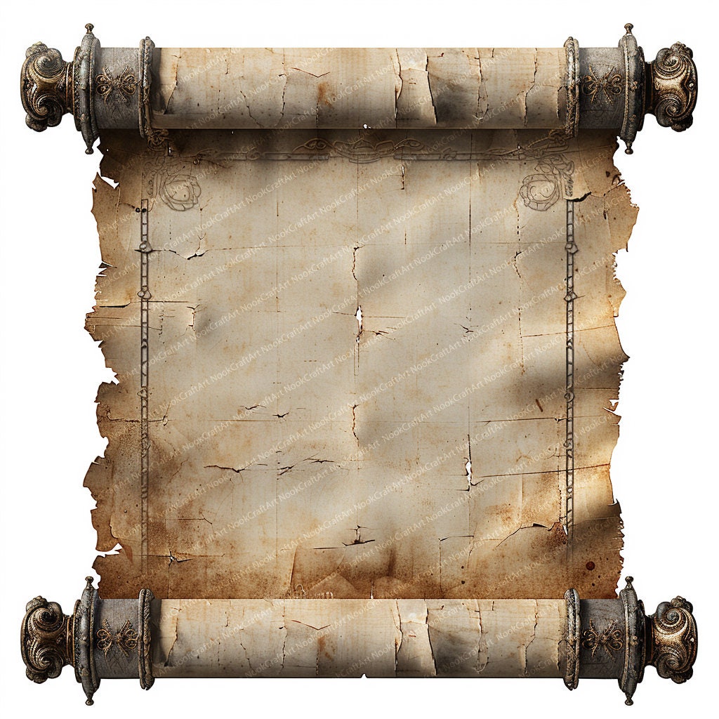 14 Medieval Scroll Clipart, Vintage Scroll, High Quality Jpgs ...