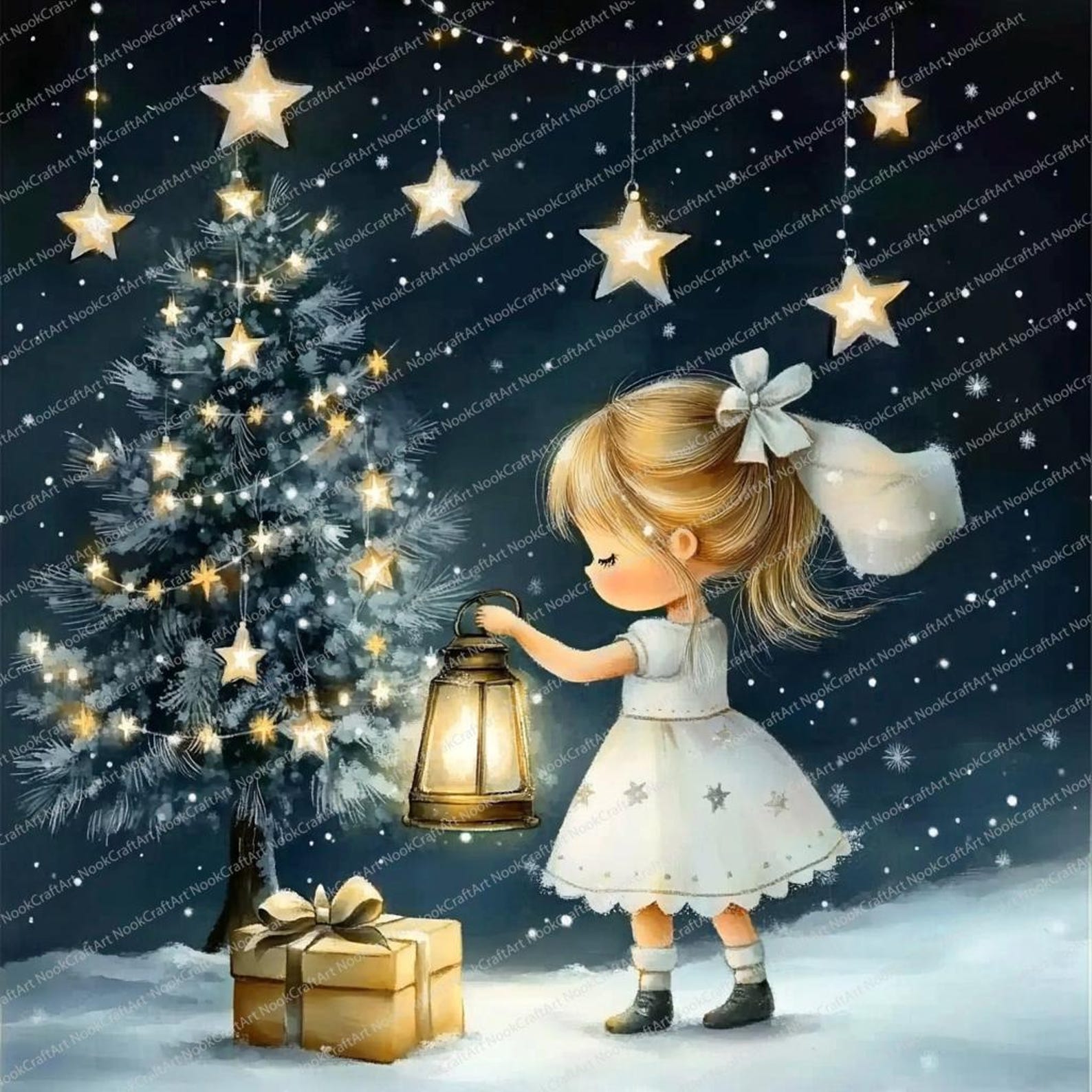 16 Watercolor Christmas Night Clipart | Holiday Clipart | Winter ...