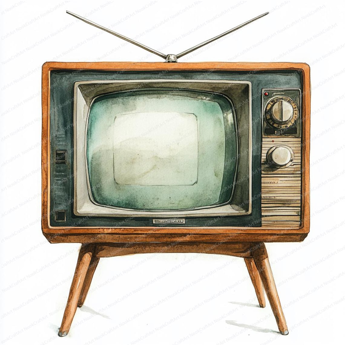 16 Retro TV Clipart Set | Vintage Television Graphics Collection ...