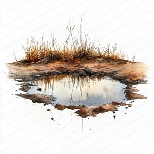 20 Mud Puddle Clipart Set | Digital Illustration Pack | Printable ...