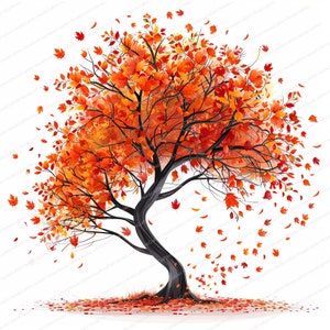 Set of 22 Autumn Tree Leaves Clipart Images | Autumn Clipart | High ...