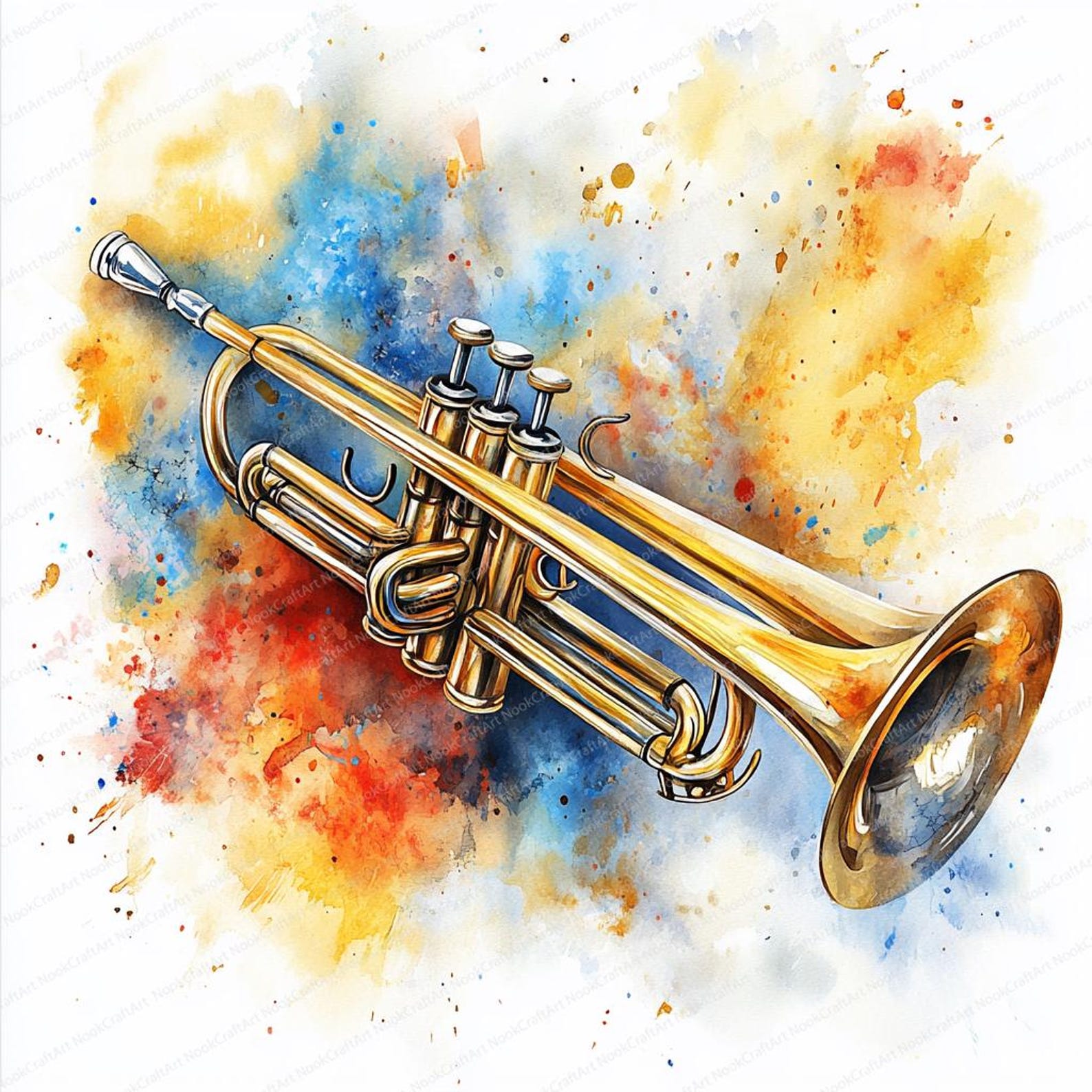 Modern Trumpet Clipart Bundle | 20 High Quality Images | Digital ...