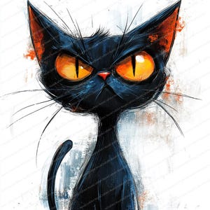 15 Cartoon Evil Cat Clipart | Whimsical Feline Art Collection ...