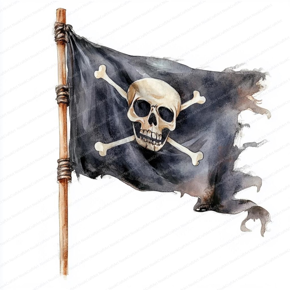 17 Pirate Flag Clipart | Pirate Jolly Roger Flag Print | Printable ...