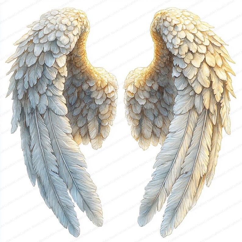 24 Angel Wings Clipart | Heavenly Digital Art Collection | Printable ...