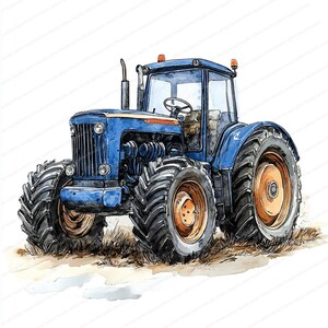 20 Rusty Tractors Clipart | Vintage Farm Equipment | Printable ...