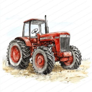 20 Rusty Tractors Clipart | Vintage Farm Equipment | Printable ...