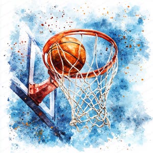 14 Watercolor Basketball Clipart | Sports Basketball | Printable ...