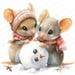 14 Winter-style Mice Clipart | Cozy Critters | Printable Watercolor ...