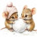 14 Winter-style Mice Clipart | Cozy Critters | Printable Watercolor ...