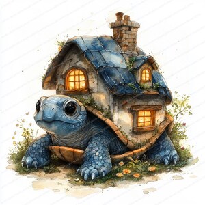 15 Turtle With House Clipart | Creative Home Shell Design| Printable ...