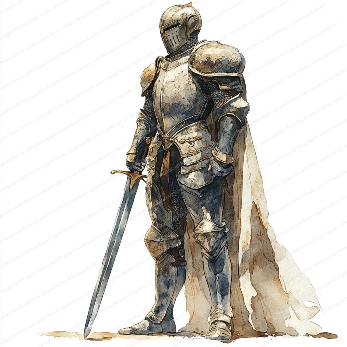 16 Knight Armor Prince Clipart | Sword-wielding Royal Artwork ...