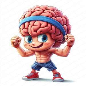 16 Cute Brain Clipart | Adorable Cute Brain Clipart Bundle | Printable ...