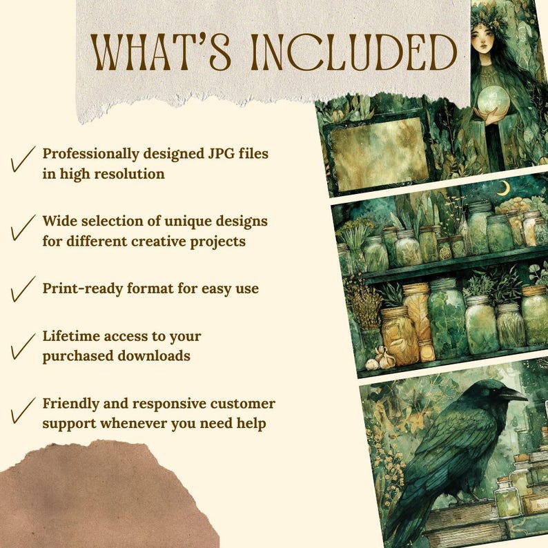 Sacred Grove Junk Journal Kit | Enchanted Forest Collage Sheets ...