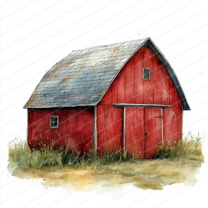 18 Spring Barn Clipart Collection | Rustic Seasonal Artwork Set ...