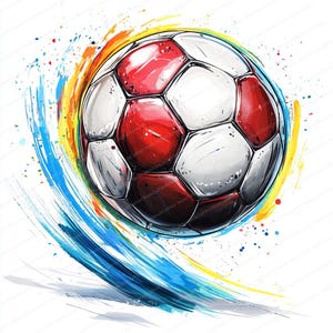 14 Soccer Ball Clipart | Football Clipart Bundle | Printable Watercolor ...