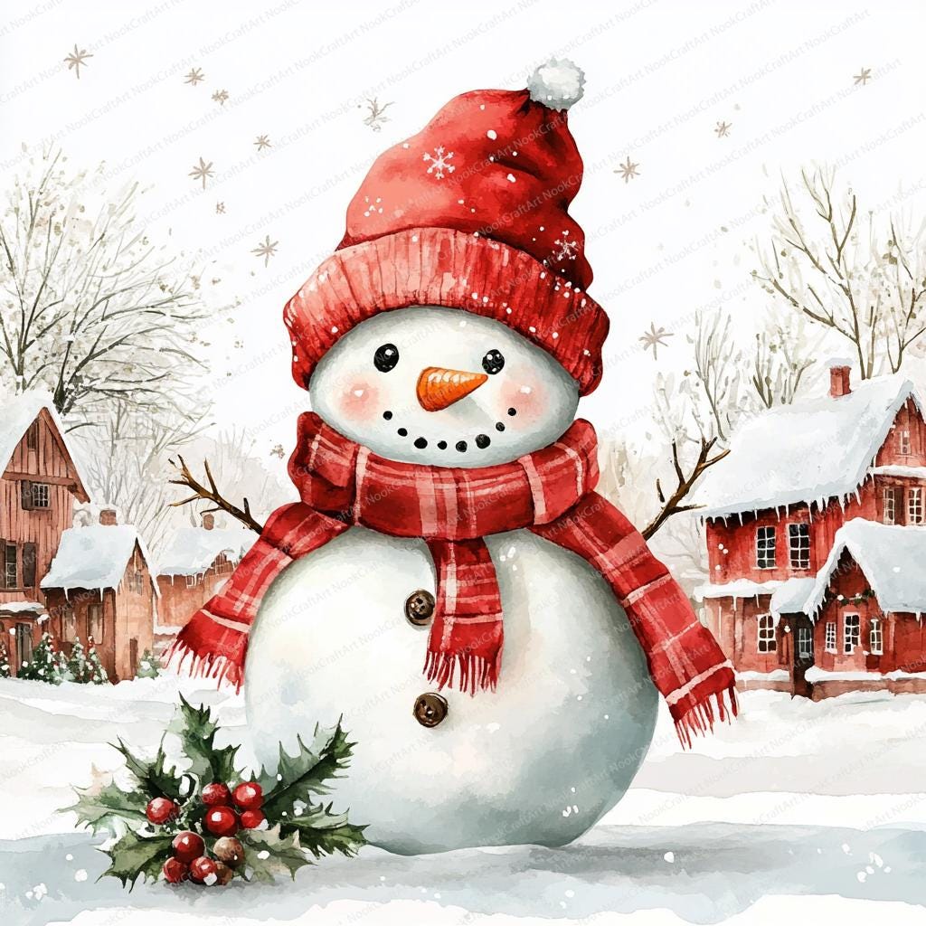 16 Snowman Clipart | Cute Winter Snowman | Printable Clipart | High ...