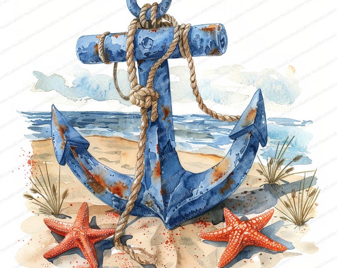10 Anchor Clipart, Ancient Anchor, Nautical Clipart, Digital Clipart ...