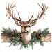 23 Deer Antlers Clipart With Garland Lights | Festive Christmas Decor ...