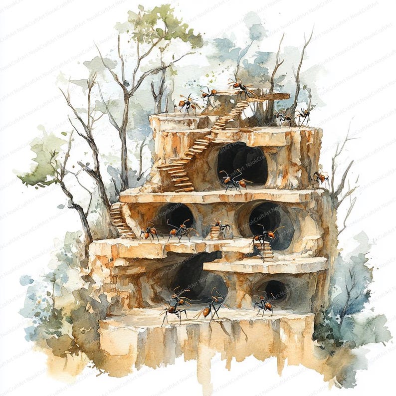 23 Ant City Clipart | Intricate Ant Colony Graphics | Printable ...