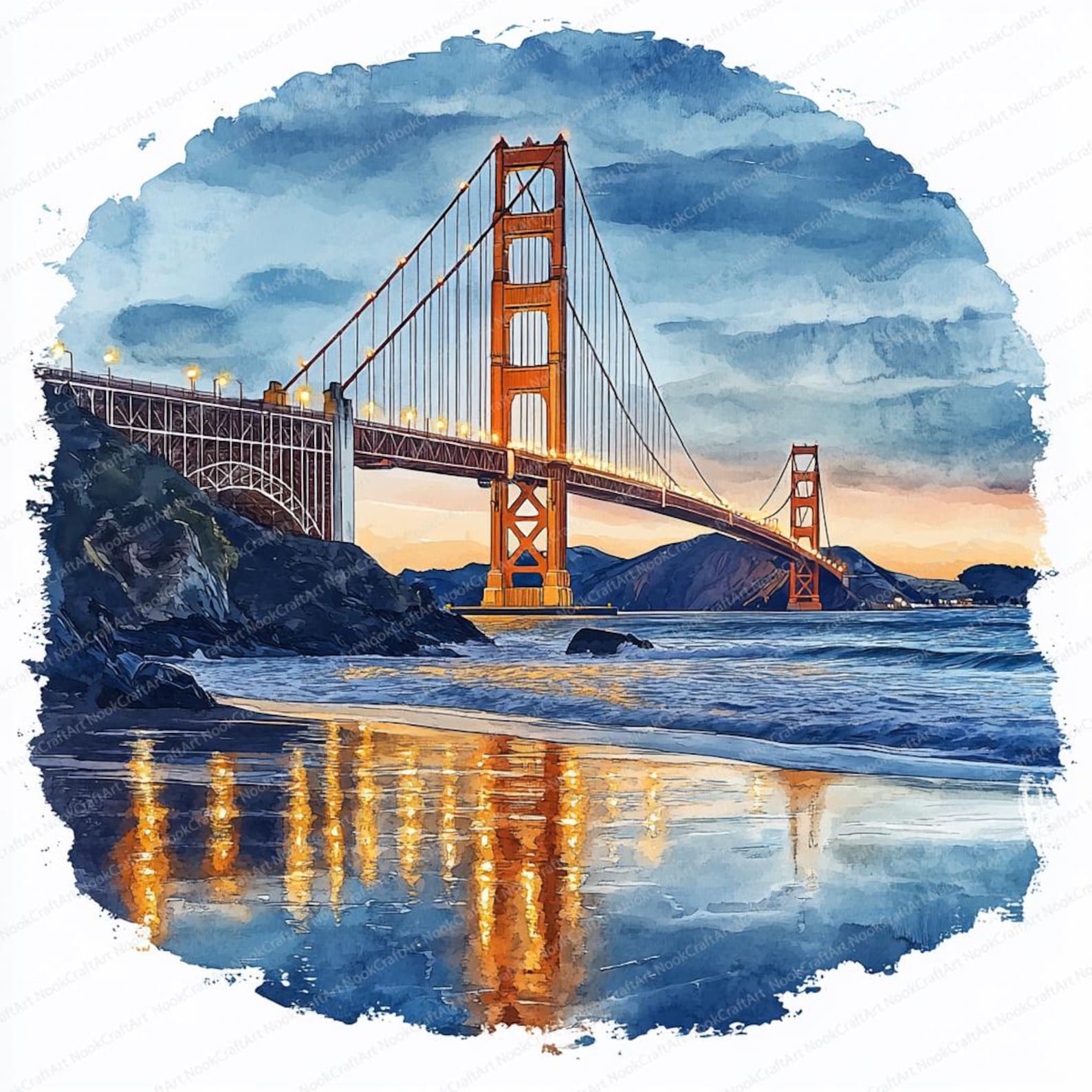 21 Golden Gate Bridge Clipart | Iconic San Francisco Graphics ...