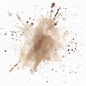 20 Neutral Watercolor Splatter Clipart | Minimalist Watercolor Splatter ...