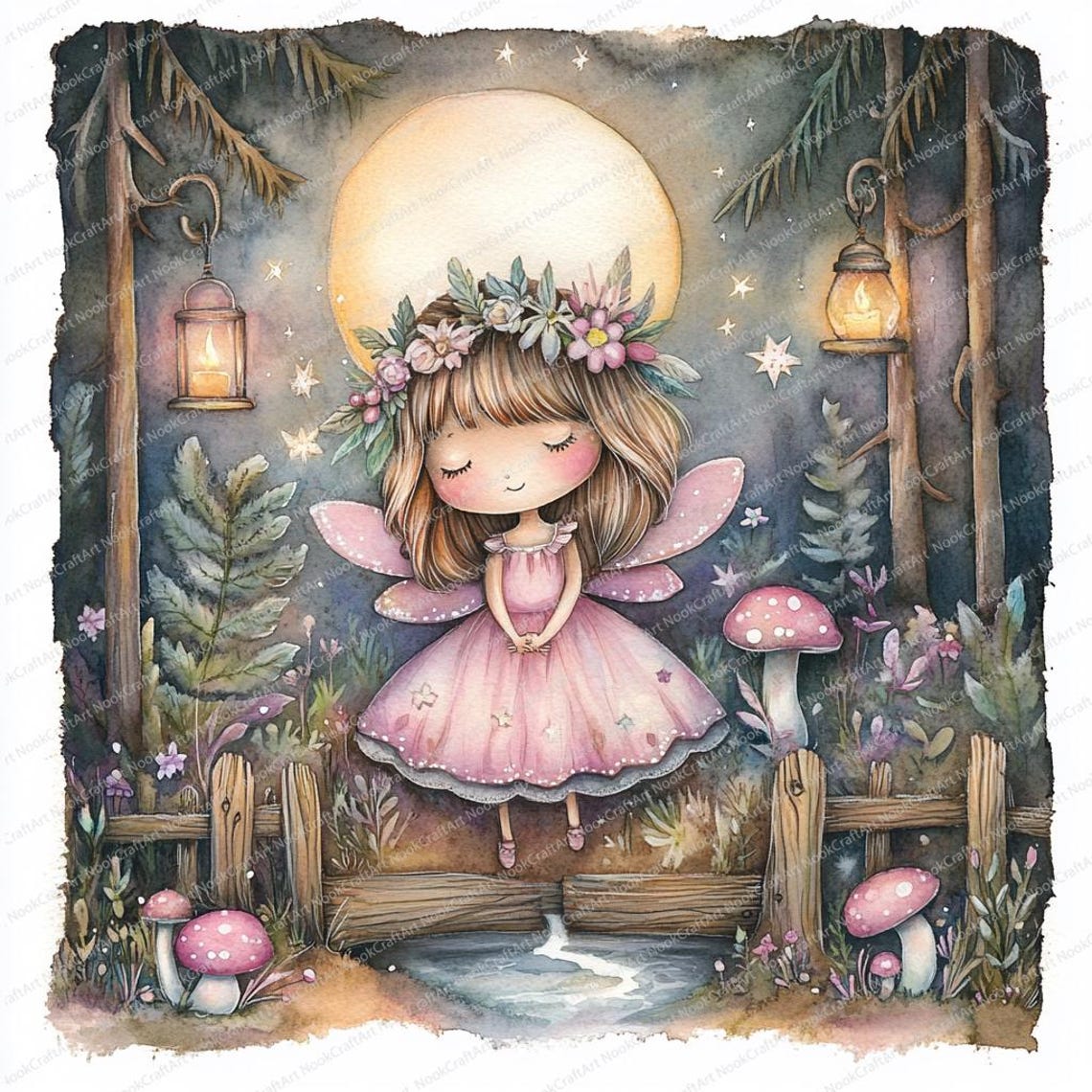 Whimsical Fairy Clipart | 14 High Res Watercolor Jpgs | Printable ...