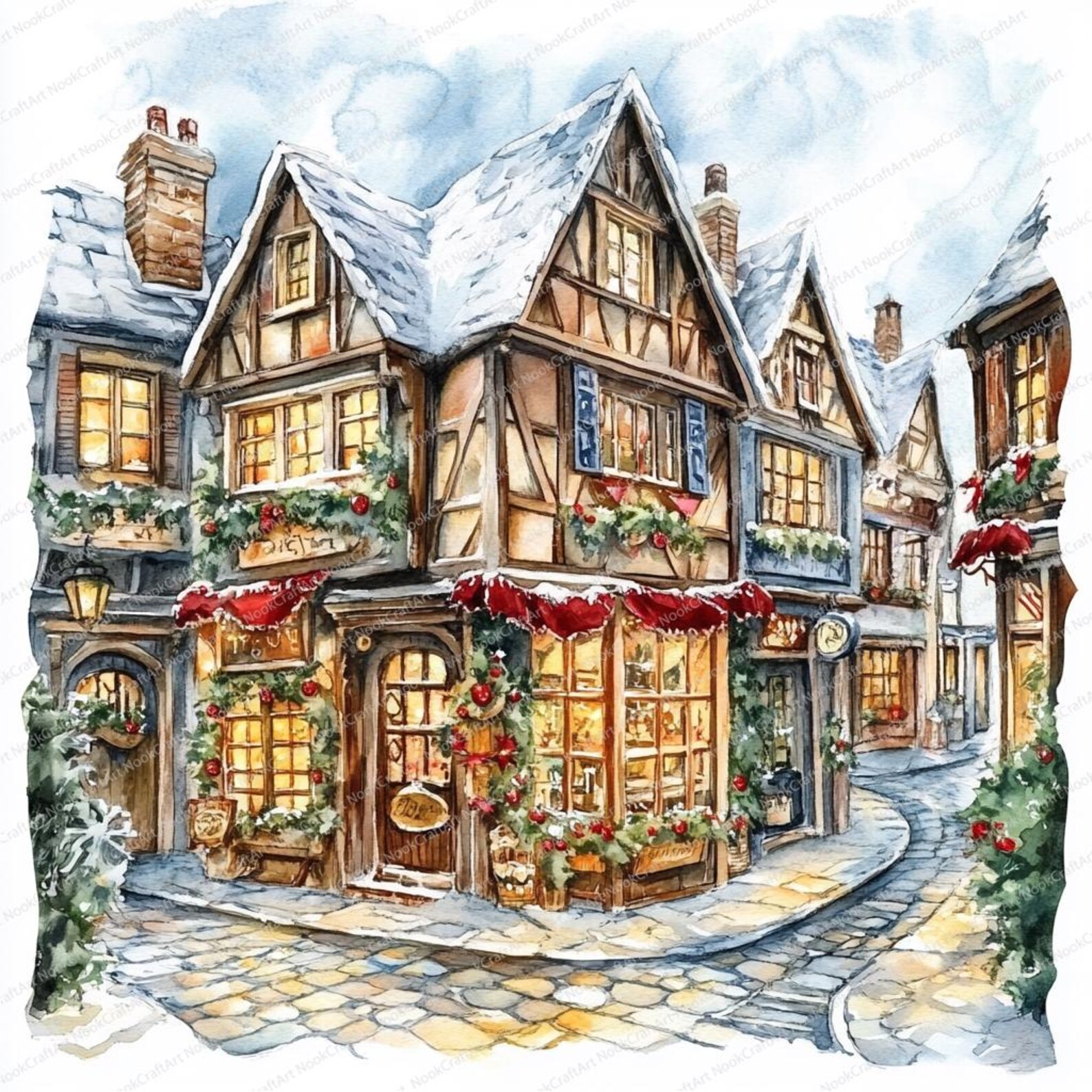 14 Watercolor Christmas Clipart | Winter Clipart | Christmas | Printable Watercolor Clipart ...