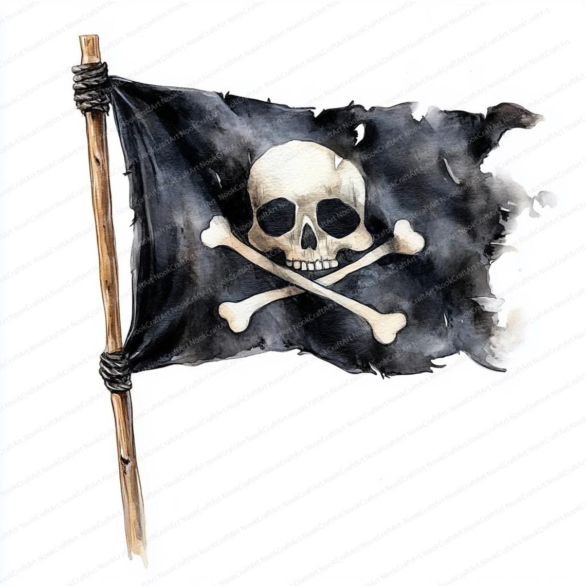 17 Pirate Flag Clipart | Pirate Jolly Roger Flag Print | Printable ...
