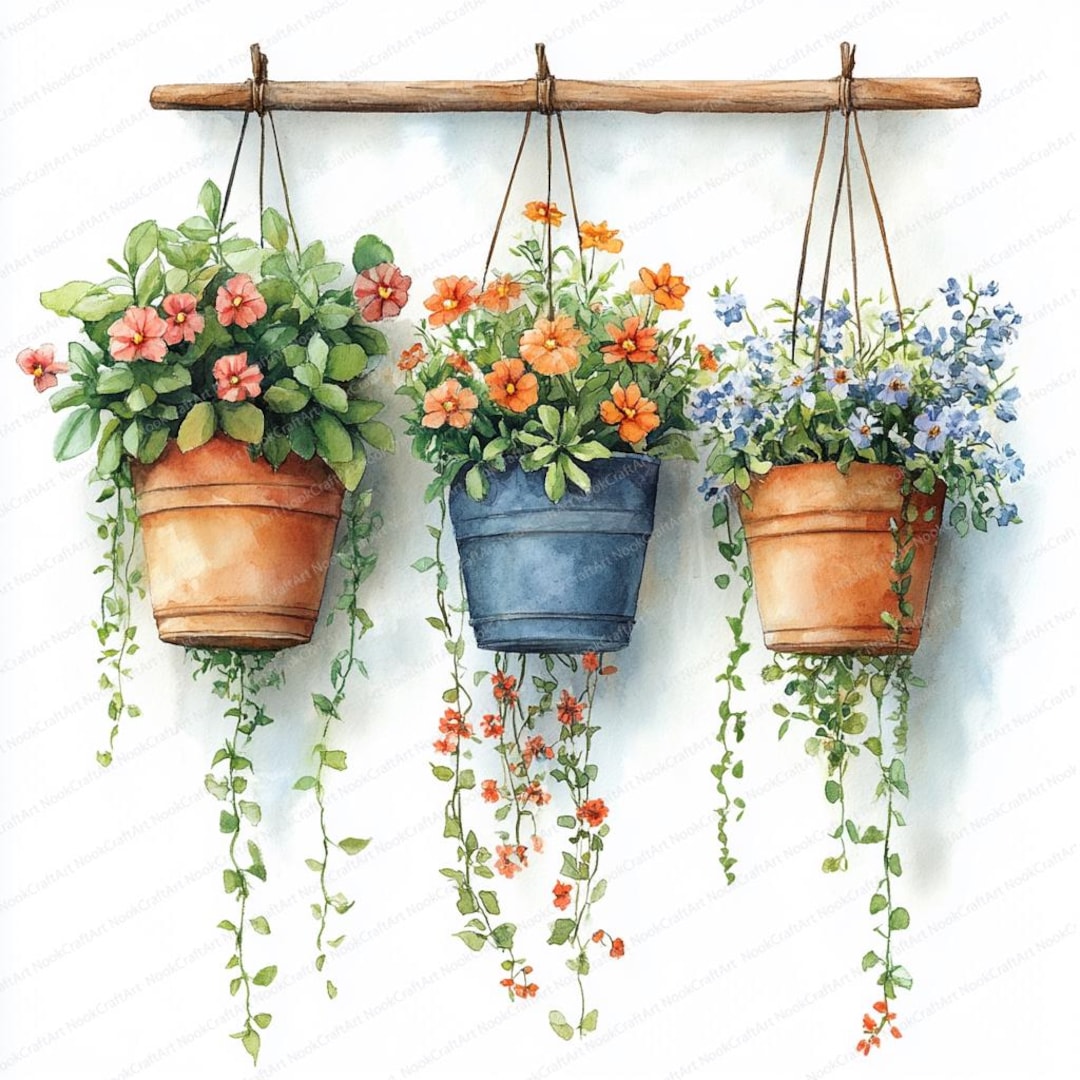 20 Flower Pot Clipart Collection | Artistic Plant Container ...