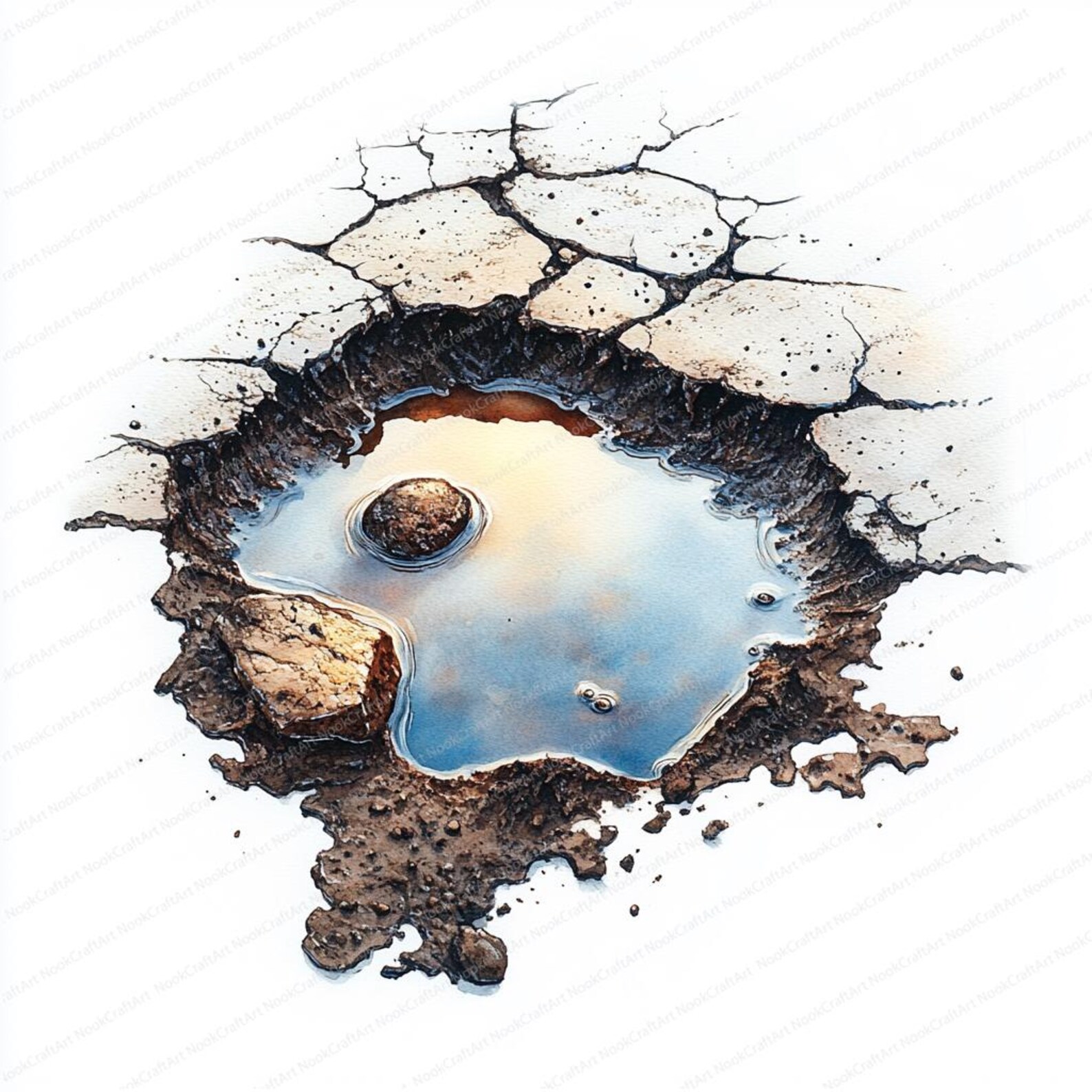 20 Mud Puddle Clipart Set | Digital Illustration Pack | Printable ...
