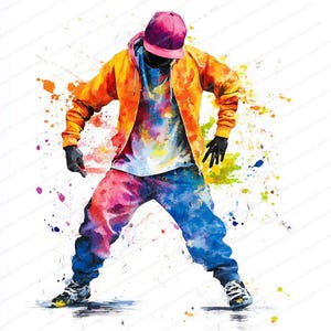 Hip Hop Dancers Clipart Bundle | 20 High Quality Jpgs | Digital ...