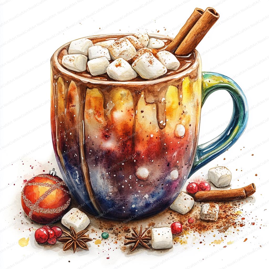 18 Hot Chocolate Mug Clipart | Cozy Winter Drink Illustration ...