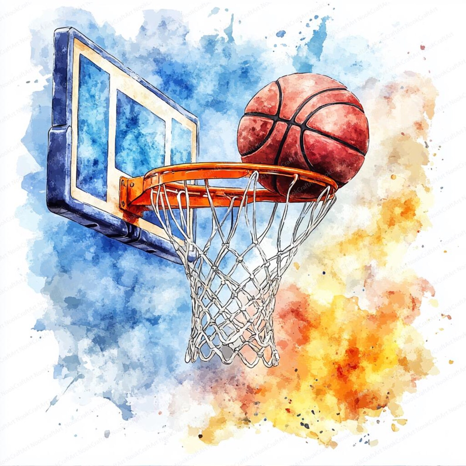 14 Watercolor Basketball Clipart | Sports Basketball | Printable ...