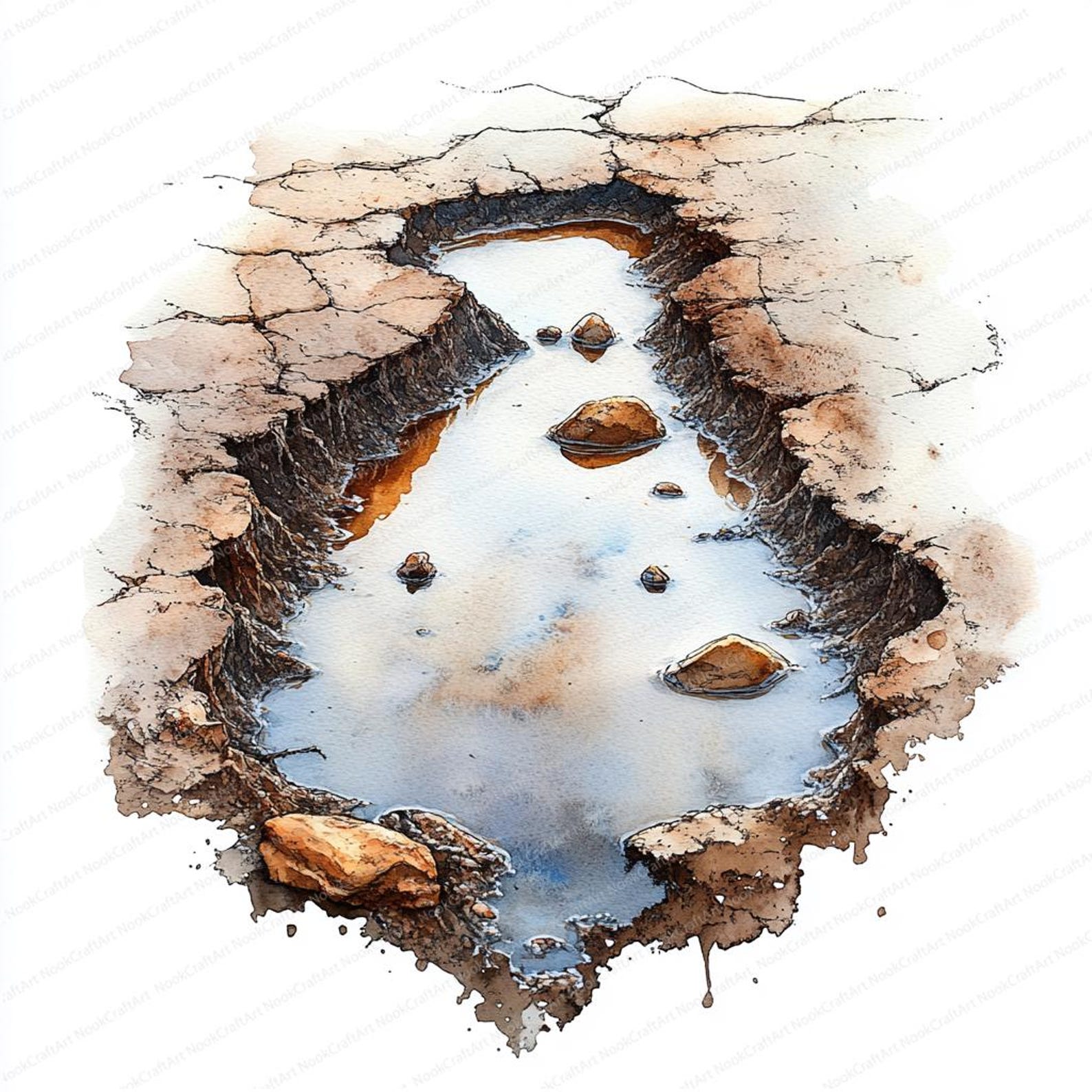 20 Mud Puddle Clipart Set | Digital Illustration Pack | Printable ...
