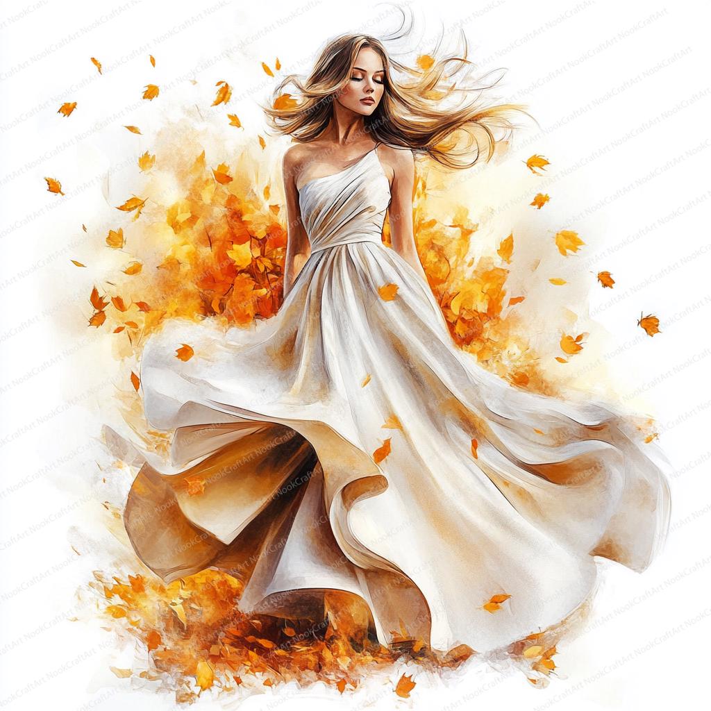 16 Woman in Fall Outfit Clipart | Autumn Fashion Designs | Printable ...