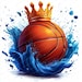14 Basketball With Crown Clipart | Sports Art | Printable Watercolor ...