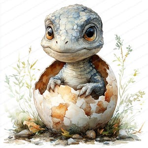17 Dinosaur Egg Clipart | Cute Baby Dinosaur Illustration | Printable ...