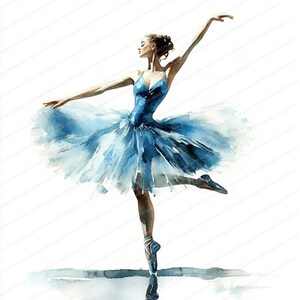 18 Dancing Ballerina Clipart | Elegant Ballet Illustrations | Printable ...