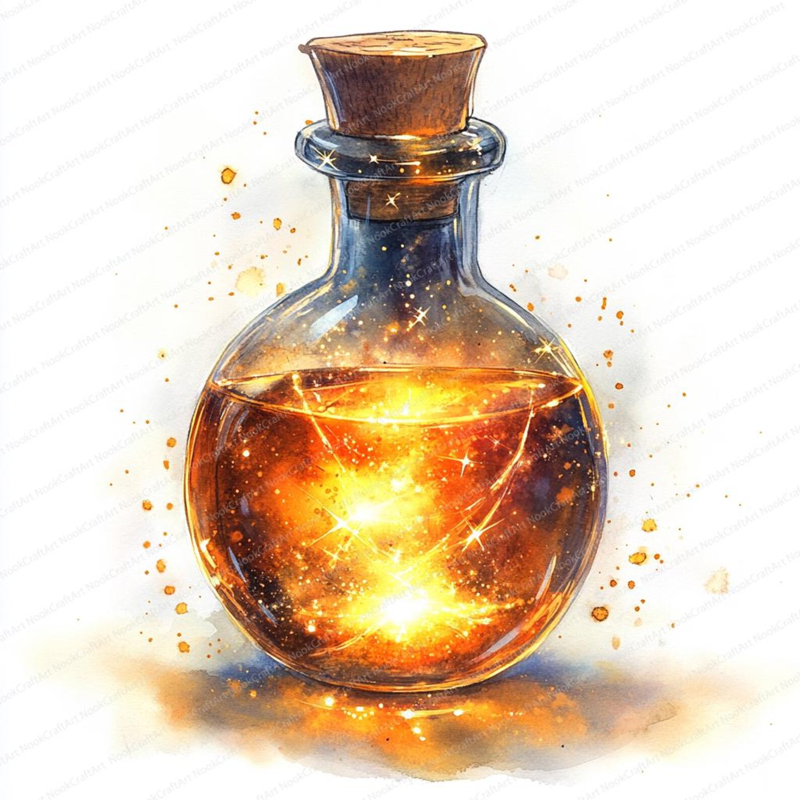 24 Glitter Potion Clipart | Magical Elixir Illustrations | Printable ...