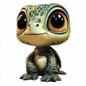 20 Quirky Turtle Adorable Cute Sassy Clipart | Printable Watercolor ...