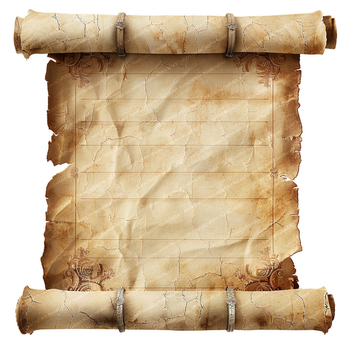 14 Medieval Scroll Clipart, Vintage Scroll, High Quality Jpgs ...