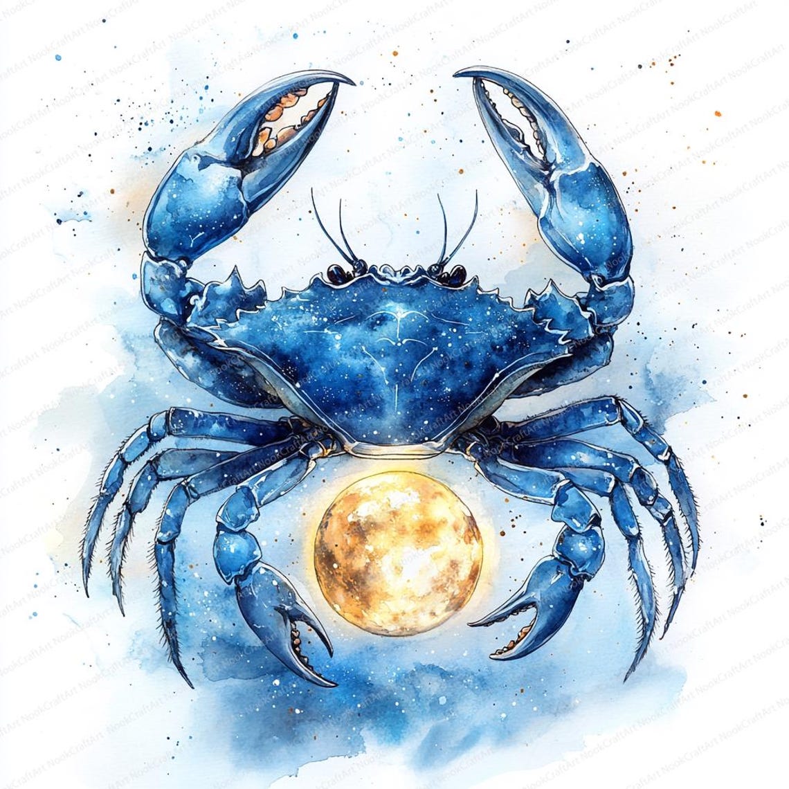 18 Mystical Cancer Zodiac Clipart | Celestial Art Collection ...