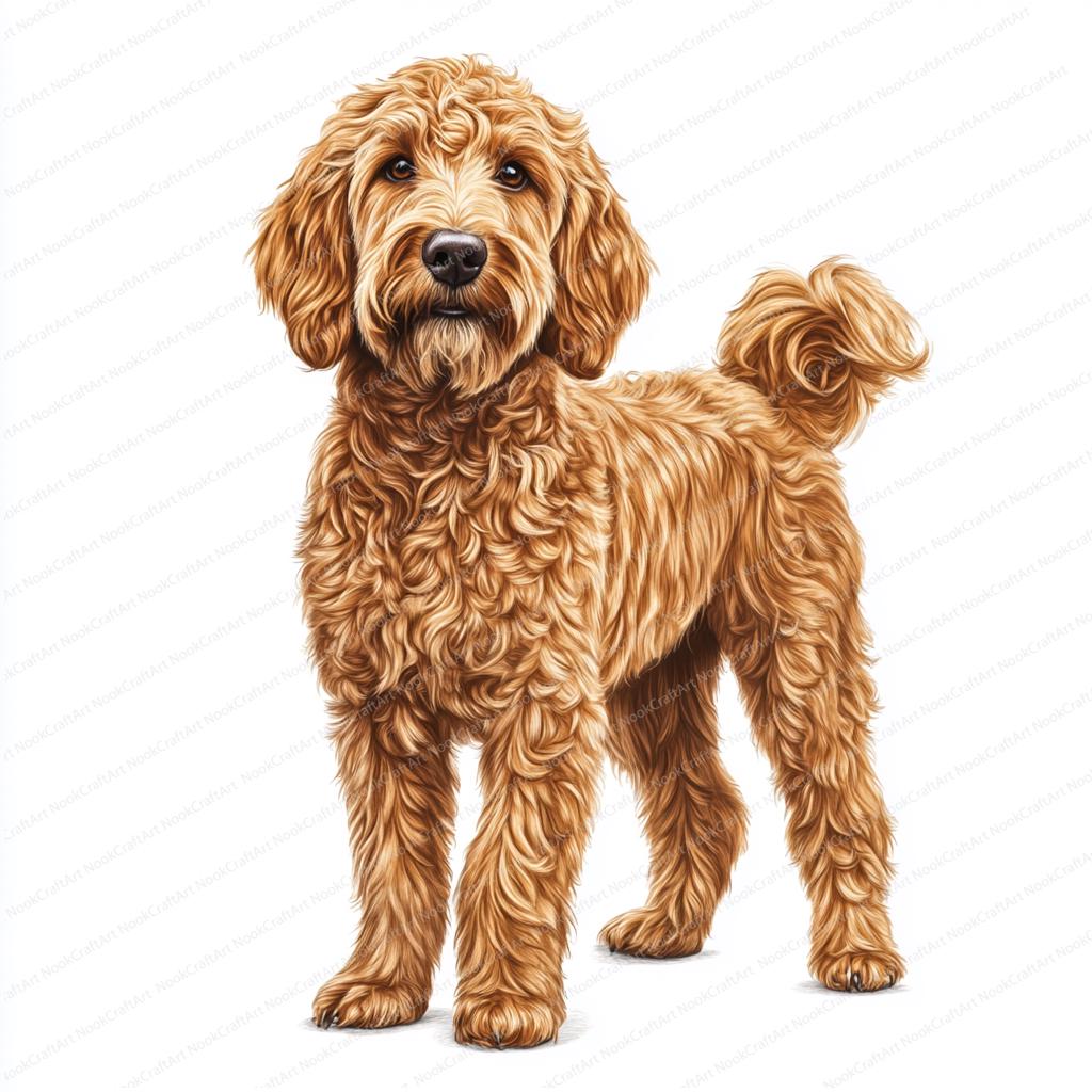 Goldendoodle Clipart | 20 High Quality Jpgs | Digital Planner Art ...