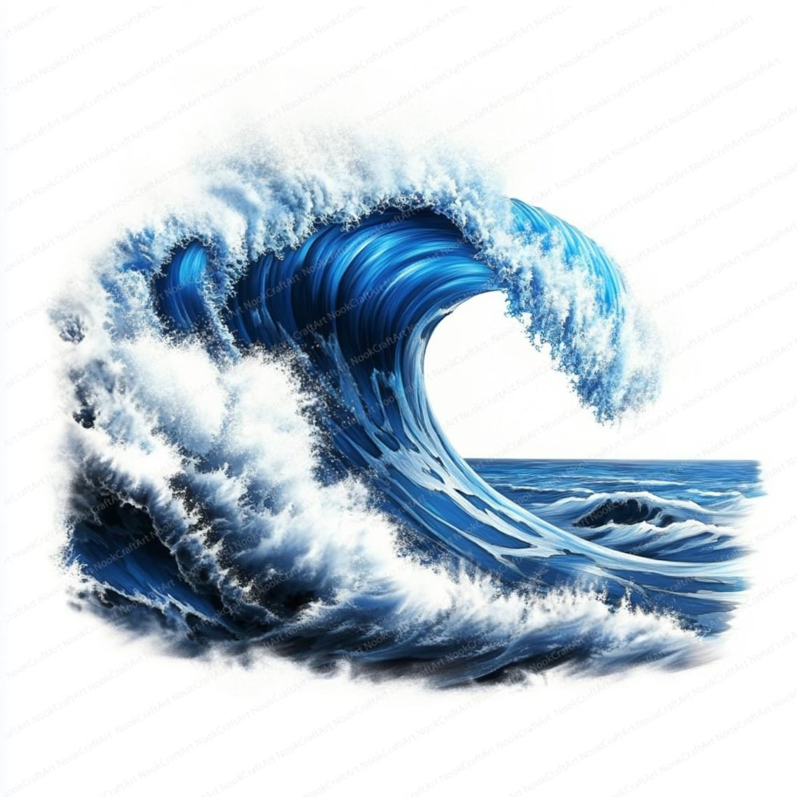 16 Wave Clipart | Beach Wave Clipart Bundle | Printable Watercolor ...