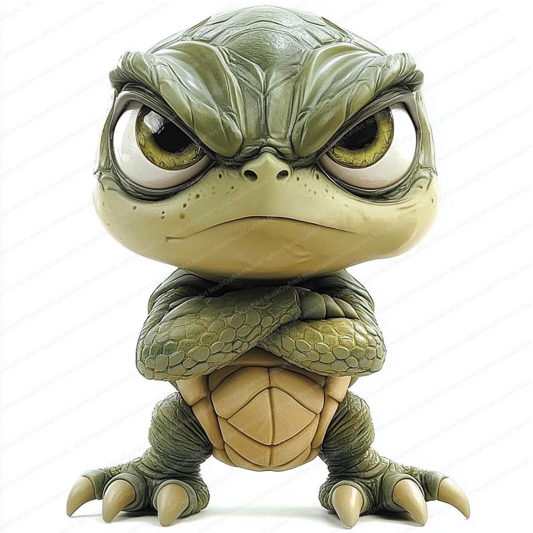 20 Quirky Turtle Adorable Cute Sassy Clipart | Printable Watercolor ...