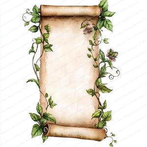18 Medieval Decorative Scroll Clipart | Vintage Manuscript Art ...